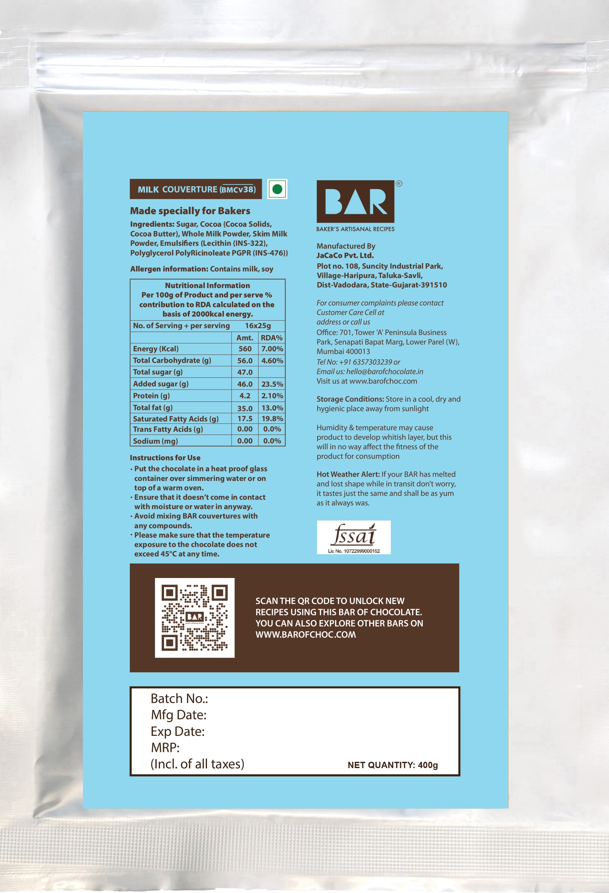 Milk Couverture Chocolate | 38% Cocoa Milk Chocolate | Barofchoc – BAR ...